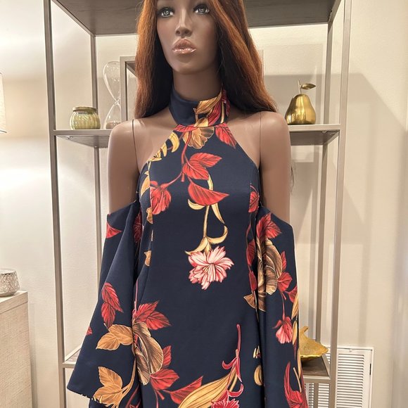 C/MEO Collective | Dresses | Cmeo Collective Fusion Bell Sleeves Navy ...